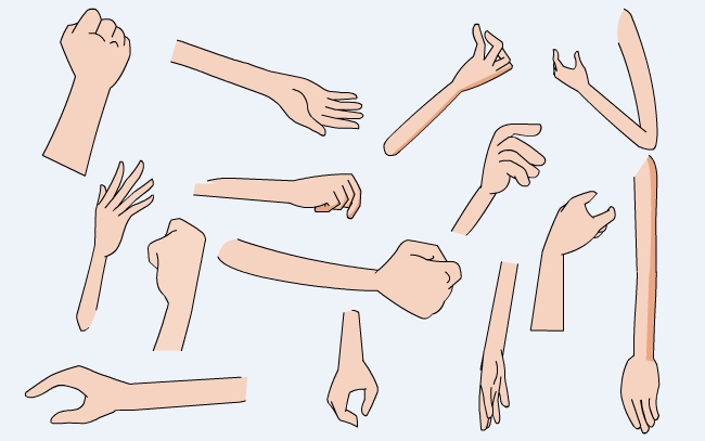 手 手臂 动作素材flash-3_漫品购_MG动画短片素材_flash源文件_动漫矢量图免费素材网