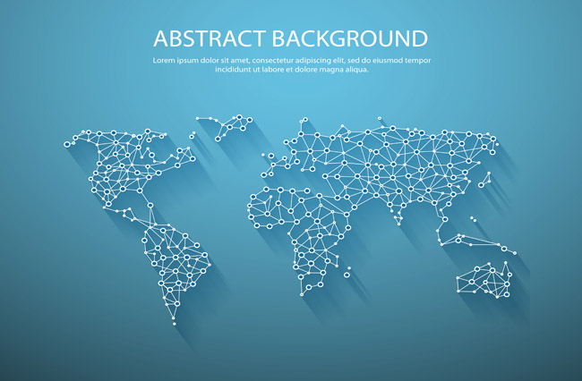 创意点与线连接在一起拼成的世界地图设计_漫品狗_MG动画短片素材_flash源文件_动漫矢量图免费素材网